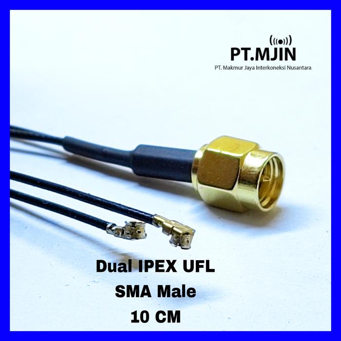 Jual Kabel Pigtail Dual IPEX UFL Ke SMA male Panjang 10CM - Jakarta ...