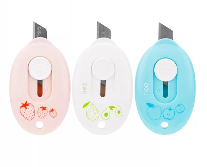 Jual CUTTER PISAU MINI DELI 2050F WARNA PASTEL LUCU KATER TRAVEL POKET ...