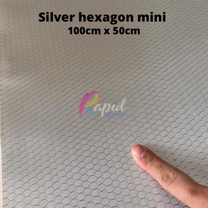 Jual Serat Karbon Silver Texalium Carbon Fiber Fabric Honeycomb Hexagon ...
