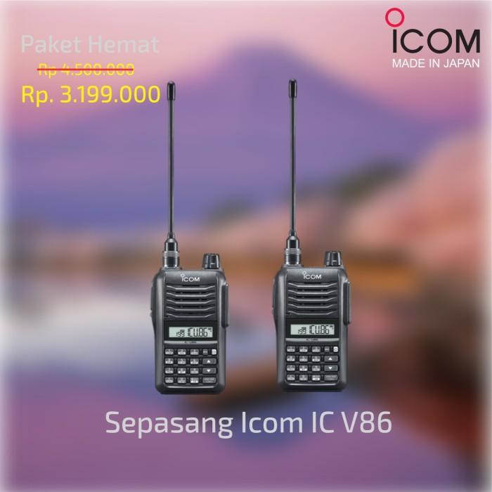 Jual Sepasang Radio Komunikasi HT 2 Unit Icom IC V86 Made in Japan ...