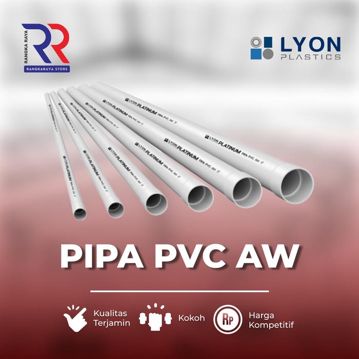Jual PIPA PVC PUTIH JIS AW PLATINUM LYON 1/2" X 4M RLB - Rangka Raya Store - Kota Surabaya ...
