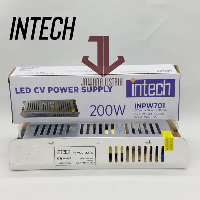 Jual INTECH TRAVO LED CV POWER SUPPLY 200 WATT INPW701 12V 16A ...