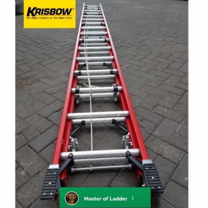 Jual Tangga PLN Fiberglass 12 MTR Merk KRISBOW Tangga Sliding 40 Ft ORI ...