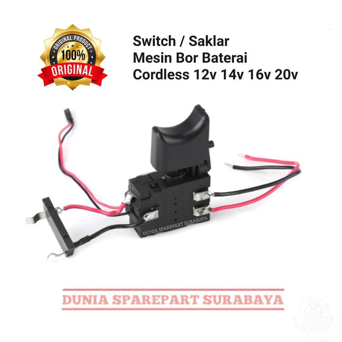 Jual Saklar Switch Mesin Bor Baterai DC Cordless 12v 14v 16v 20v NRT ...