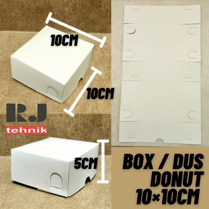 Jual Box Dus Dos Donat Ukuran 10×10cm Kemasan Kotak Roti Donuts Box ...
