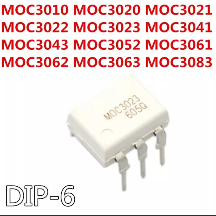 Jual MOC3020 MOC3021 MOC3022 MOC3023 TRIAC OPTOCOUPLER RANDOM 400V DIP ...