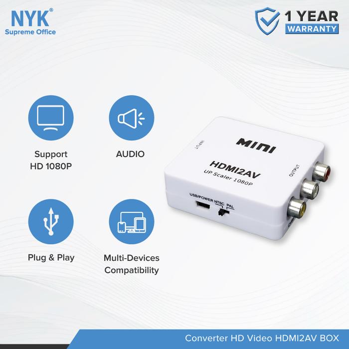 Promo Converter HDMI Input to AV RCA Output Box 1080p NYK - Jakarta ...