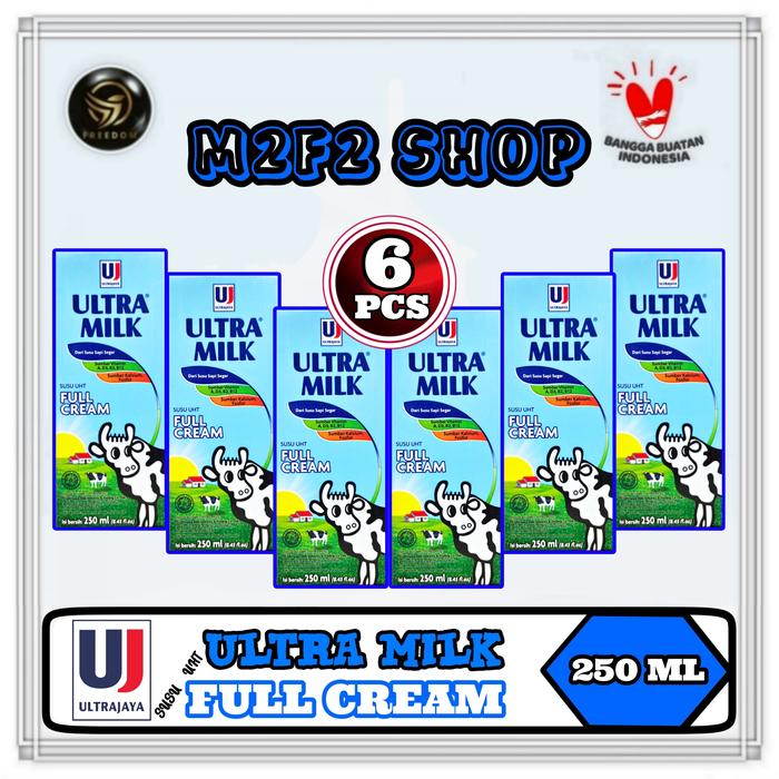 Jual Susu Ultra Milk Rasa Full Cream Kotak UHT | Plain - 250 ml (6 Pcs) - Jakarta Pusat - M2F2 ...