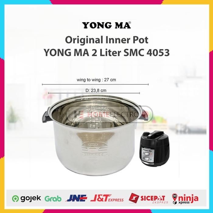 Jual Inner Pot YONG MA 2 Liter SMC 4053 Panci Stainless Steel Kuping ...