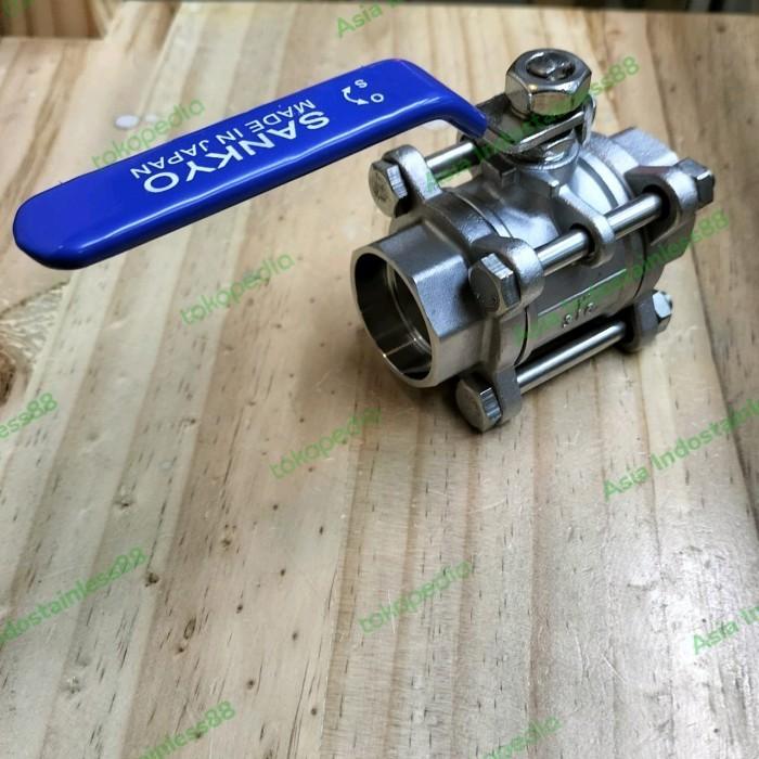 Jual Ball Valve Sankyo 3pc Socket Weld 1/2" inch SS 316 / Ball Valve Las SW - Jakarta Barat ...