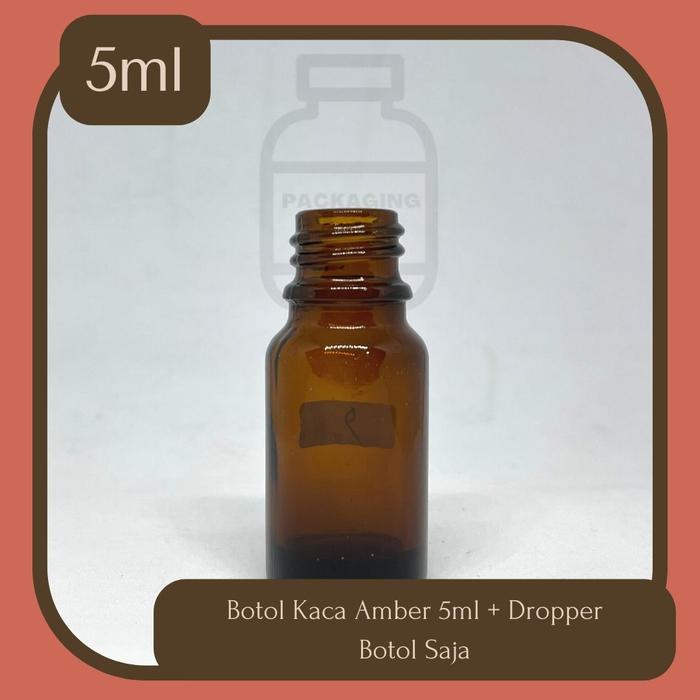Jual Botol Kaca Amber Coklat 5ml /Essential Oil - Tutup Gold & Silver ...