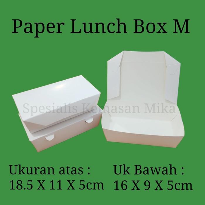 Jual Paper Lunch Box Ukuran M Kemasan Makanan Food Grade - Jakarta ...