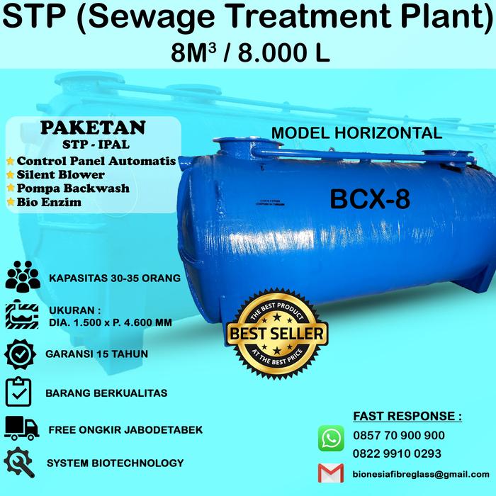 Jual STP-IPAL BIOTECH ukuran 8M3 / kapasitas 8.000 Liter - Kab ...