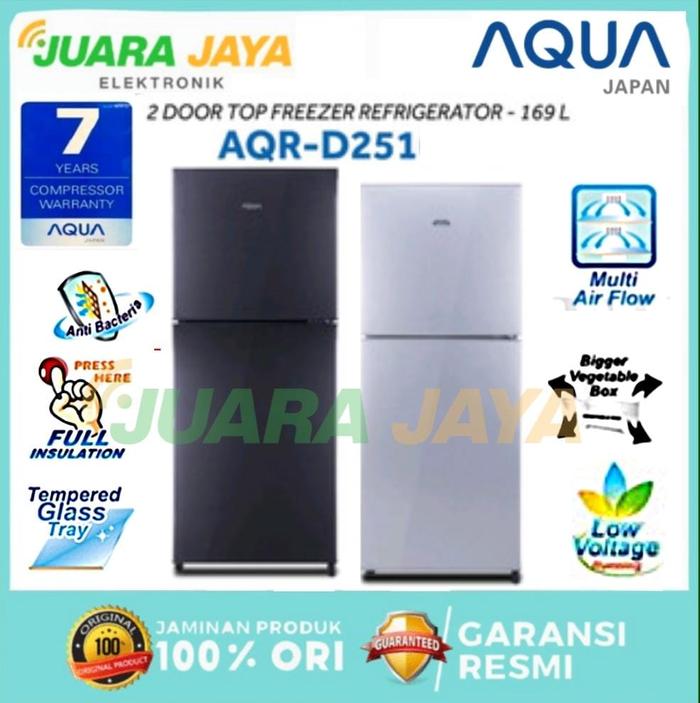 Jual AQUA Kulkas 2 Pintu Tanpa Bunga Es Low Watt - 169 L - AQR-D251 LS ...