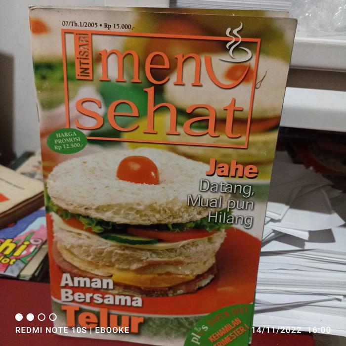 Jual majalah resep masakan makanan intisari Menu sehat - Putih - Kab ...