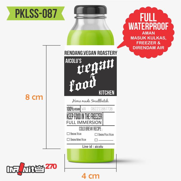 Jual Stiker Label Botol Minuman Kemasan Plastik Juice Jus Jamu PKLSS ...