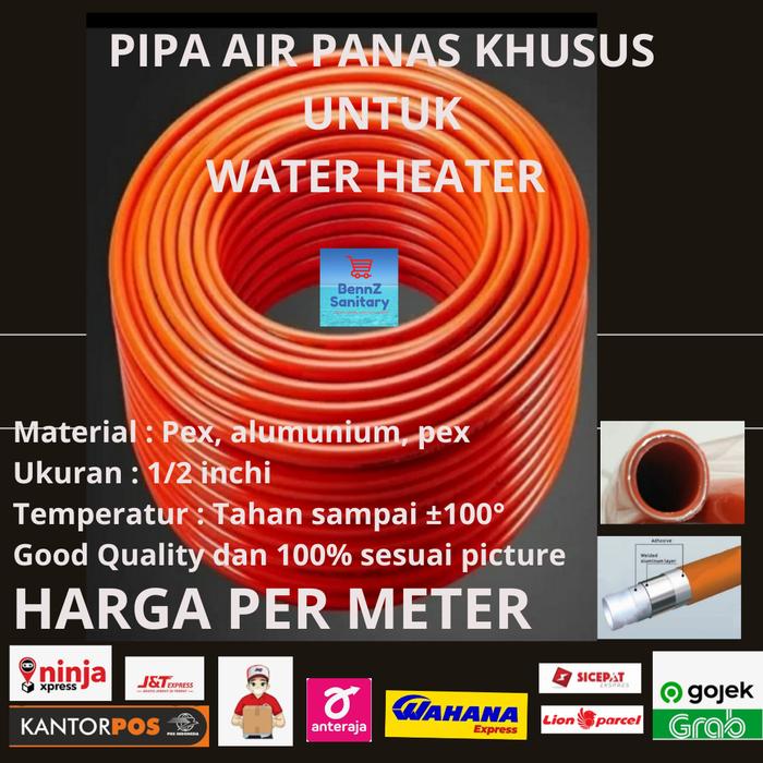Jual pipa air panas water Heater/selang orange model rifeng - Kota ...