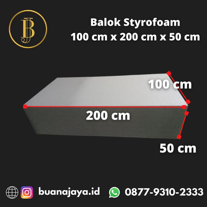 Jual Lembaran Balok Styrofoam 100x200cm Tebal 50cm Sterofoam Medan ...