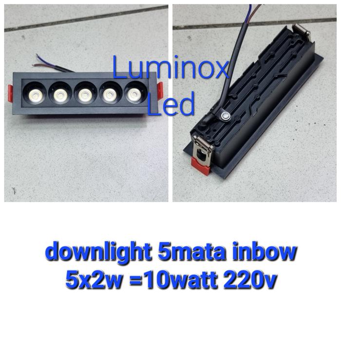 Jual spotlight linear wall washer 10w 10watt 5mata /downlight 10 watt ...