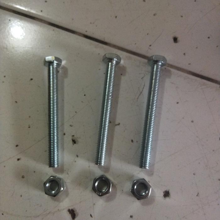 Jual baut mur putih (bmp), m8x80 full drat m8x80 - Kab. Tangerang ...