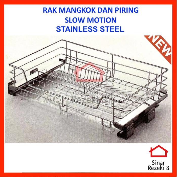 Jual Rak Vitco XC 29060 SM SLOW MOTION Piring Dapur Stainless Gelas ...
