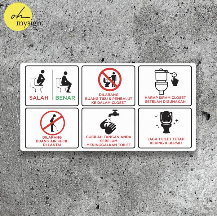 Promo SIGN AKRILIK HIMBAUAN TOILET | ACRYLIC SIGNAGE TOILET - Jakarta ...