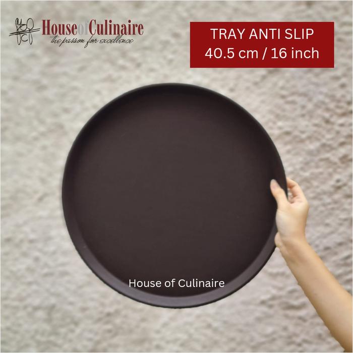 Jual Tray Nampan Baki Bulat Anti Slip 16" / 40,5 cm Non Slip Tray 1600 ...