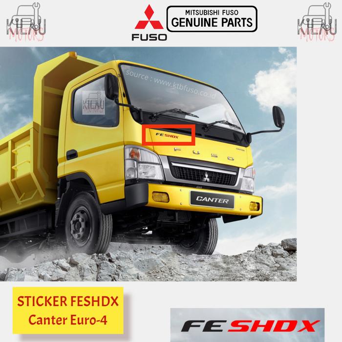 Jual Sticker Stiker Label FESHDX Original Mitsubishi Canter Euro 4 ...