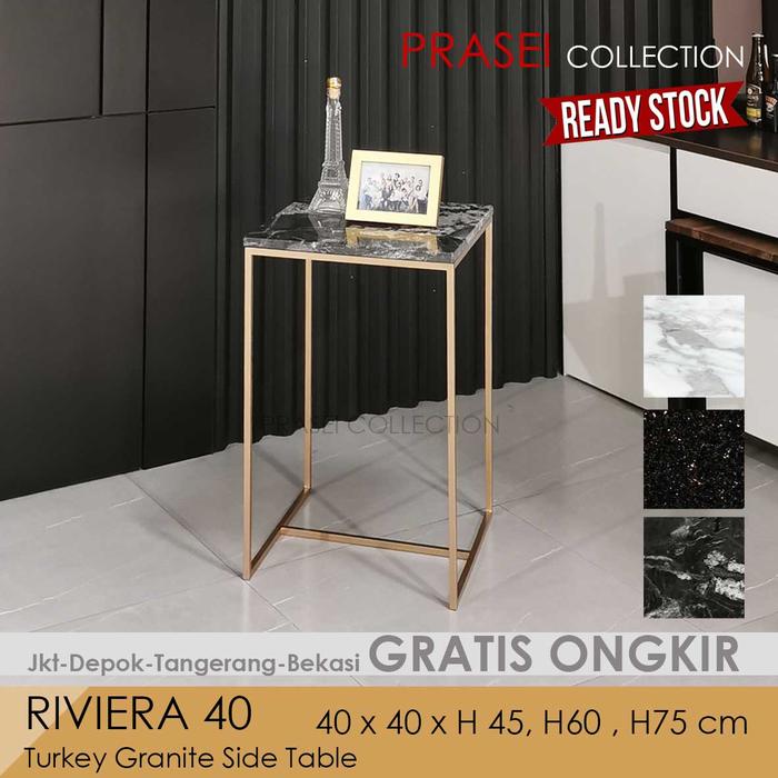 Jual RIVIERA 40 - Carrara Marble Side Table Meja Sudut Marmer Meja Hias ...
