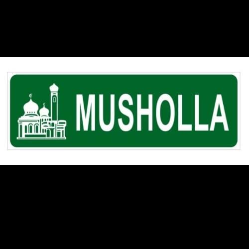 Jual STIKER VINYL MUSHOLA/ALAS KAKI/TEMPAT WUDHU 8X24CM SIGN RAMBU K3 ...
