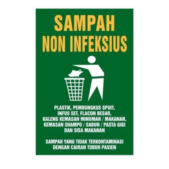 Jual STIKER VINYL SAMPAH INFEKSIUS/NON INFEKSIUS 10X15CM SIGN RAMBU K3 ...
