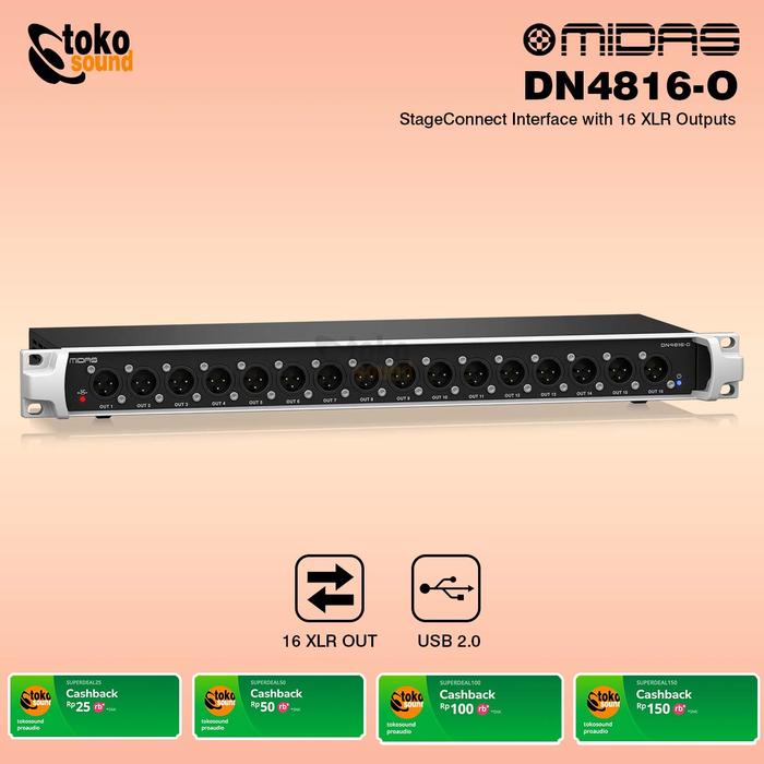 Jual Midas DN4816-O StageConnect Interface - Jakarta Barat - tokosound ...