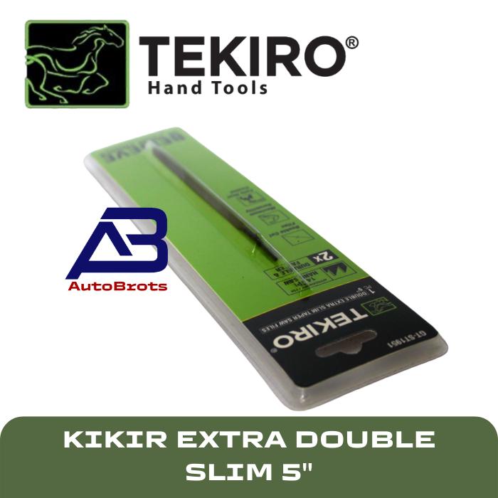 Jual TEKIRO Kikir Double Extra Slim Taper Saw Files 5" (123mm) - Kota ...