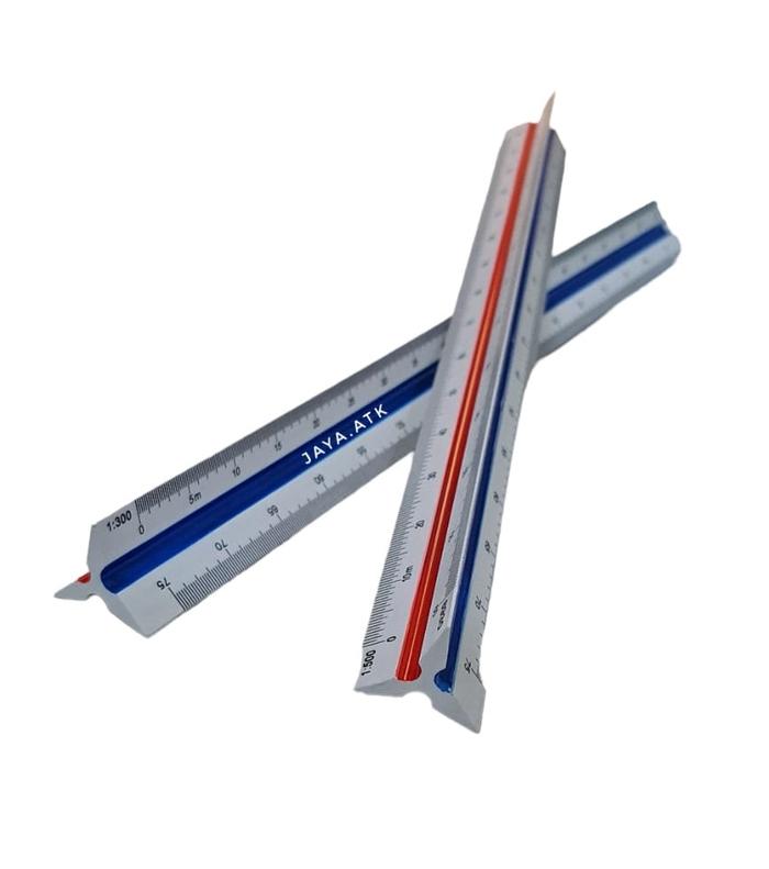 Jual Penggaris Mistar Segitiga Skala Metrik 30 Cm Deli 8930 Gambar ...