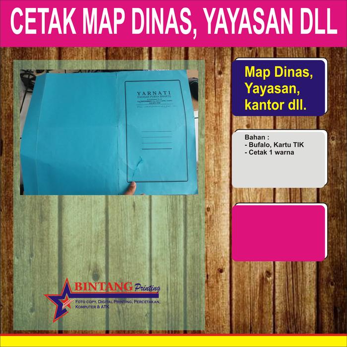 Jual Cetak Map Dinas Yayasan kantor cetak 1 warna Uk. Folio cepat ...