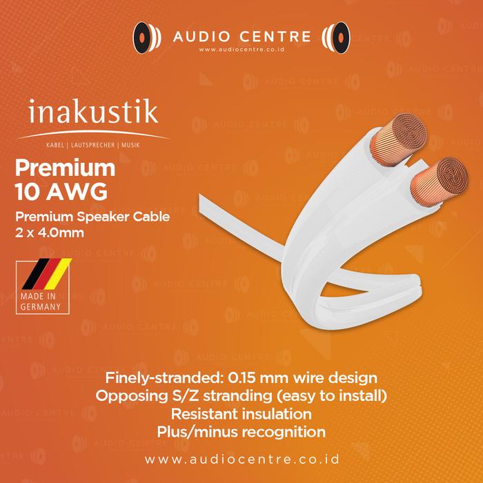 Jual Inakustik Premium 10 AWG 10AWG Speaker Cable made in Germany 2x4 ...