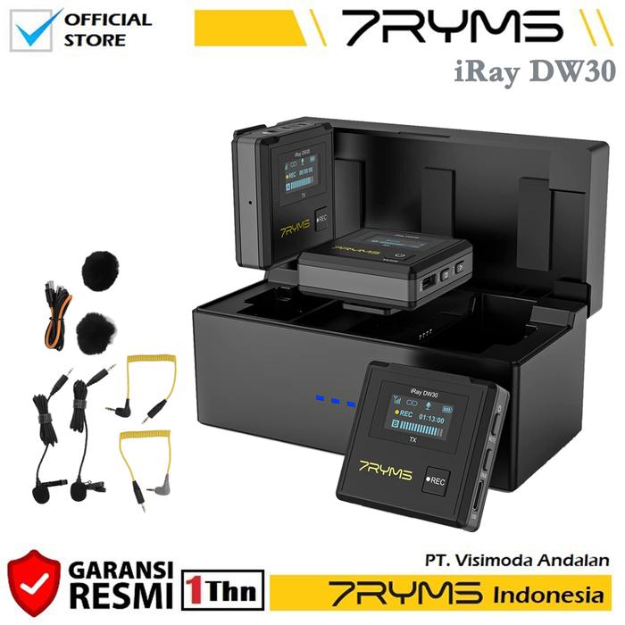 Promo 7RYMS iRay DW30 On-board Recording Wireless Mic with Charging Case Cicil 0% 3x - Jakarta ...