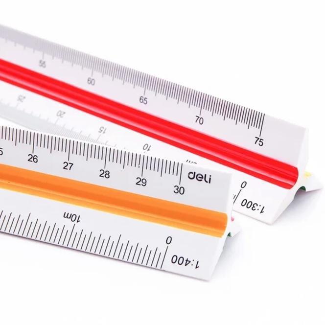 Jual Penggaris Mistar Segitiga Skala Metrik 30 Cm Deli 8930 Gambar ...
