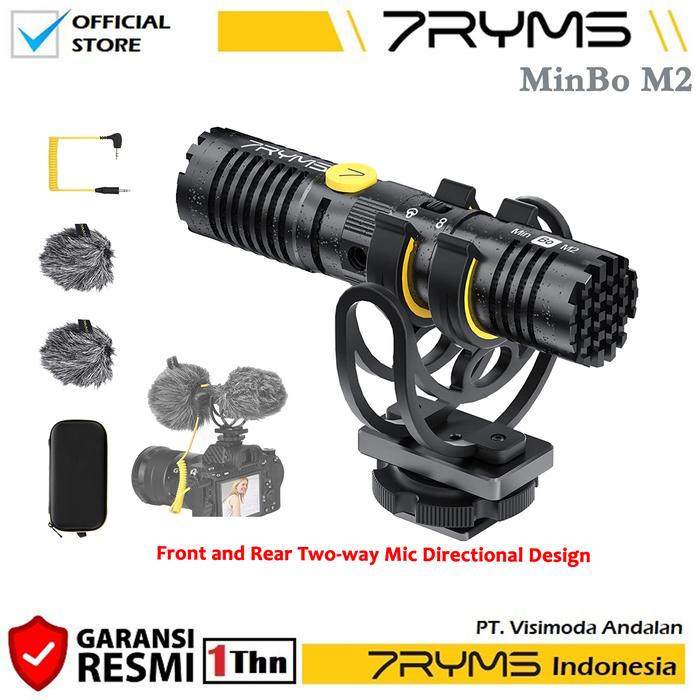 Promo 7RYMS MinBo M2 Two-way Bi-directional Mini Shotgun Mic Microphone ...