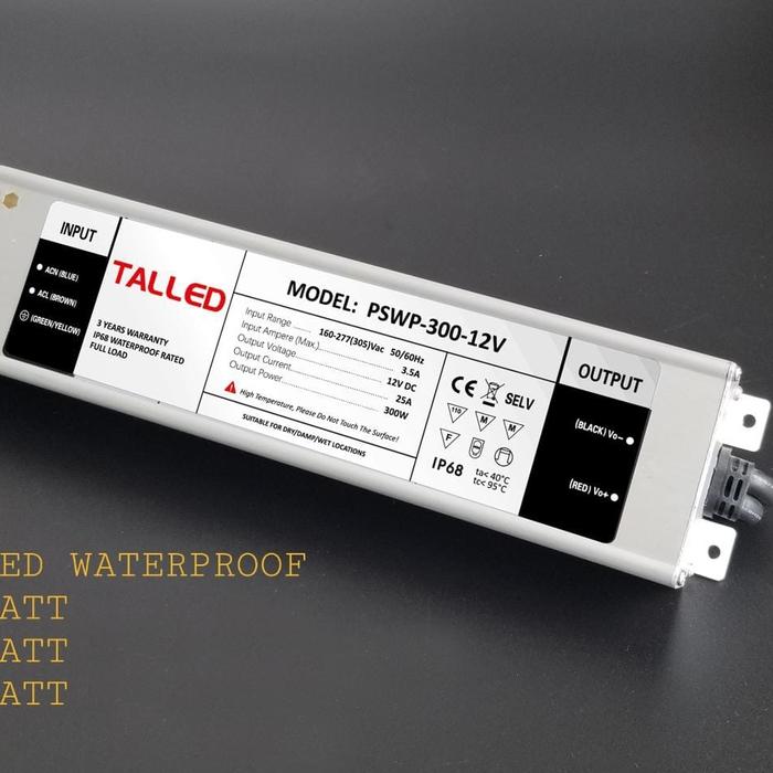 Jual TALLED POWER SUPPLY WATERPROOF IP68 300W 12V - Jakarta Pusat - Cakra Mitra Electrindo ...