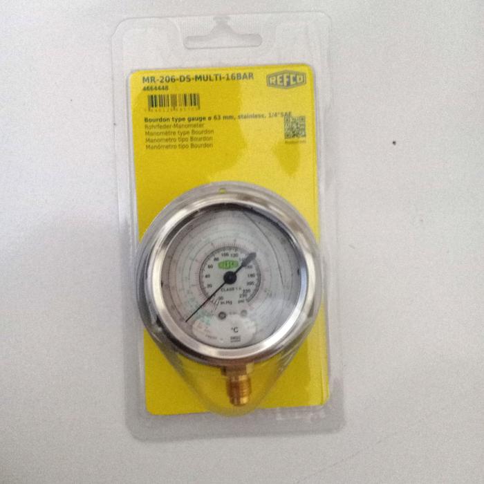 Jual PRESSURE GAUGE WITH OIL REFCO MR 206 DS MULTI 16BAR - Jakarta Barat - SURYAERA | Tokopedia