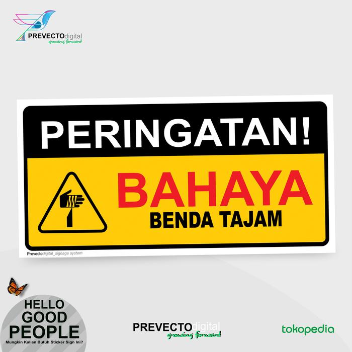 Jual Sticker Safety Sign Bahaya Benda Tajam Sticker Sign - 30x15cm ...