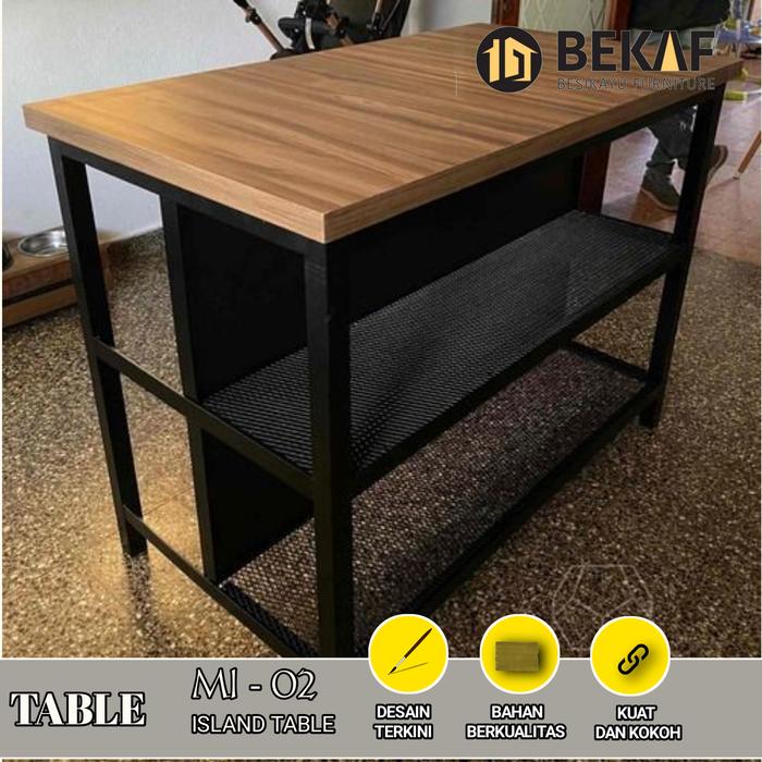 Jual BEKAF Kitchen Island Industrial | Set Meja Kursi - Set Meja 120 cm ...