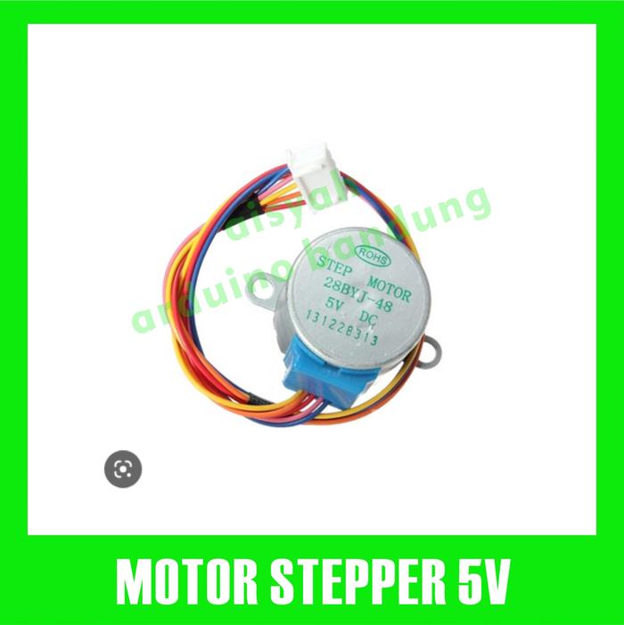 Promo MOTOR STEPPER 5V 4 PHASE 5 WIRE KABEL 25CM 28BYJ-48 FOR DC5V ...