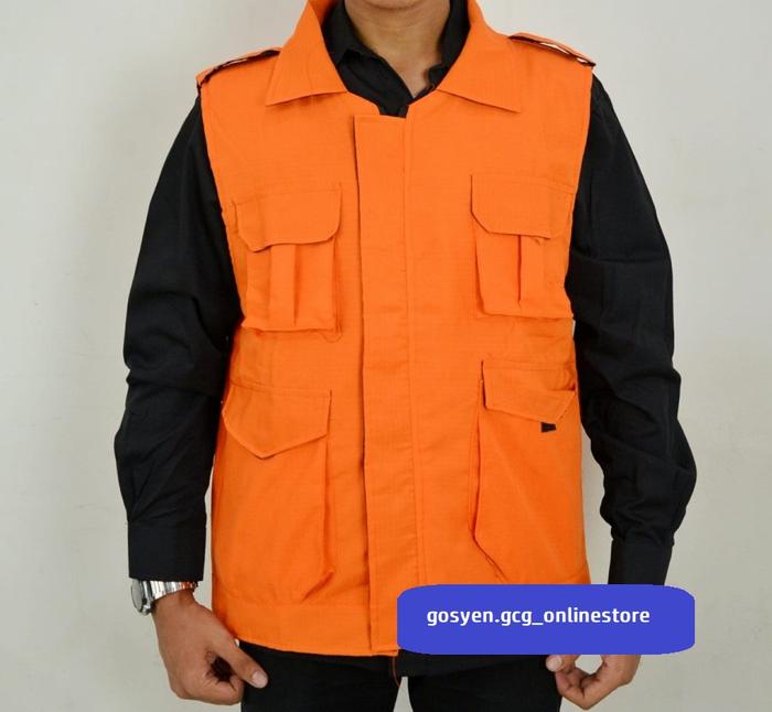 Jual Rompi Kerah/Rompi Lapangan/Rompi Tactical/Rompi Ripstok - Orange ...