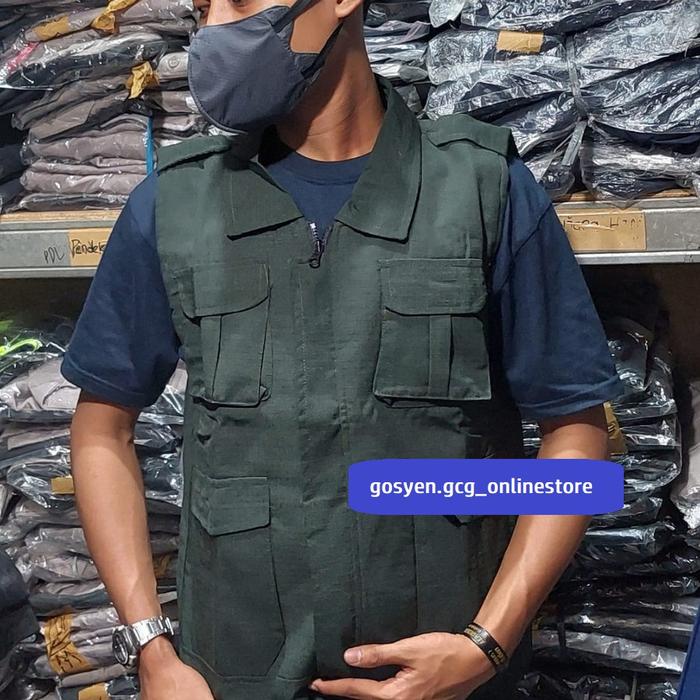 Jual Rompi Kerah/Rompi Lapangan/Rompi Tactical/Rompi Ripstok - hijau ...