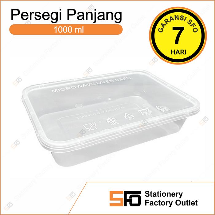 Jual Thinwall Food Container Persegi Panjang 1000 ml isi 25 pcs - Kota ...