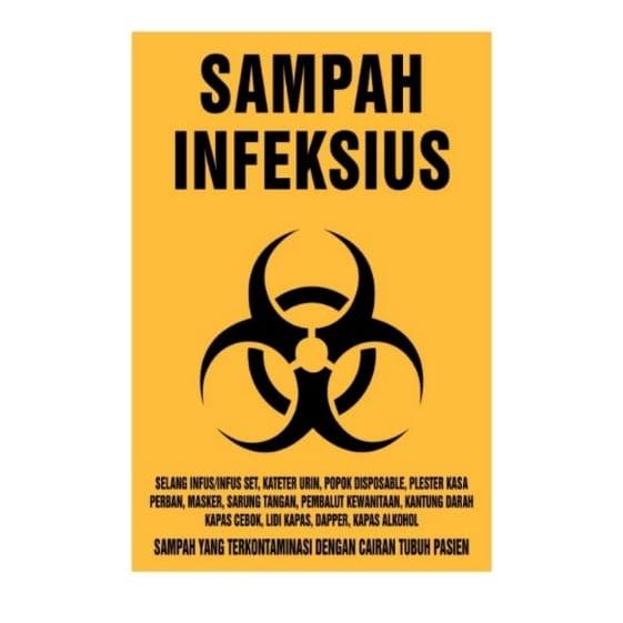 Jual STIKER VINYL SAMPAH INFEKSIUS/NON INFEKSIUS 10X15CM SIGN RAMBU K3 ...