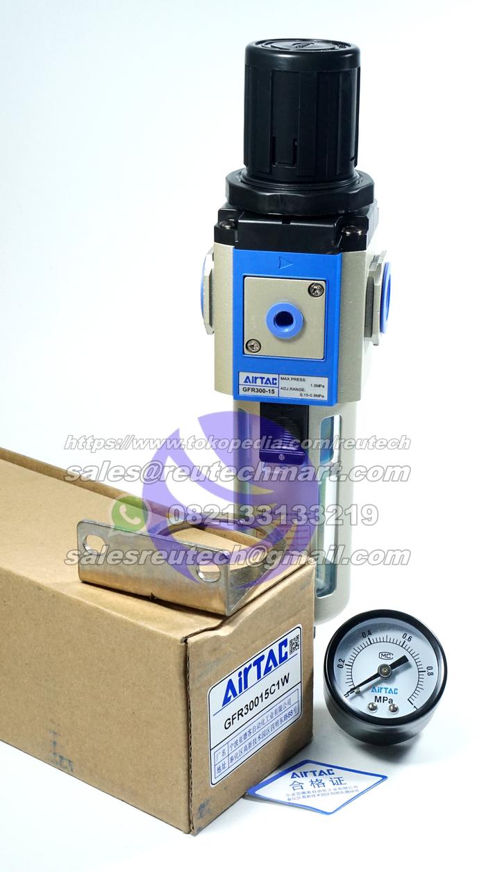 Jual Airtac Filter Regulator GFR300-15 ( GFR30015C1W ) 1/2 inch - Kota Surabaya - REUTECH ...