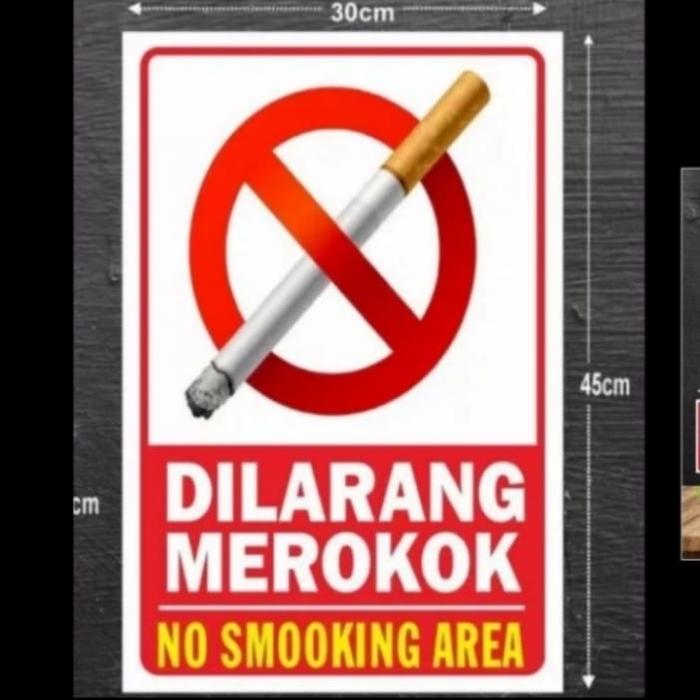 Jual STIKER VINYL DILARANG MEROKOK 30x45cm SIGN RAMBU K3 - Jakarta ...